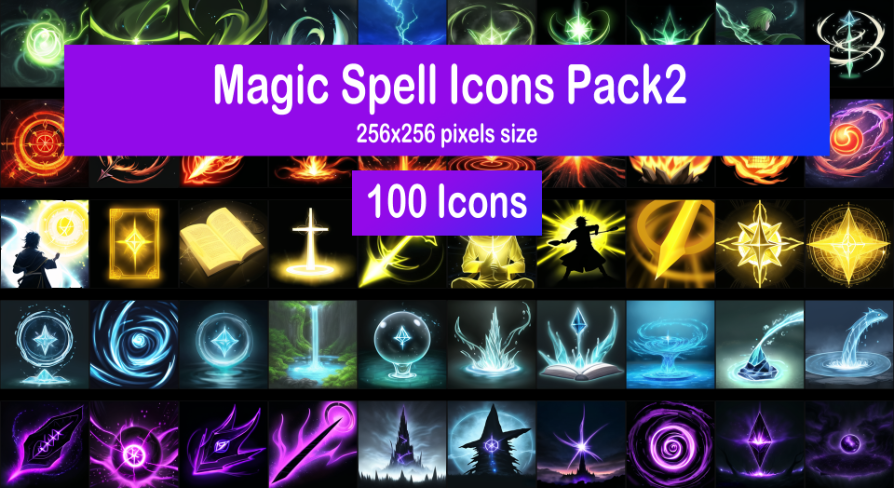 Magic Spell Icons Pack2 in 2D Assets - UE Marketplace
