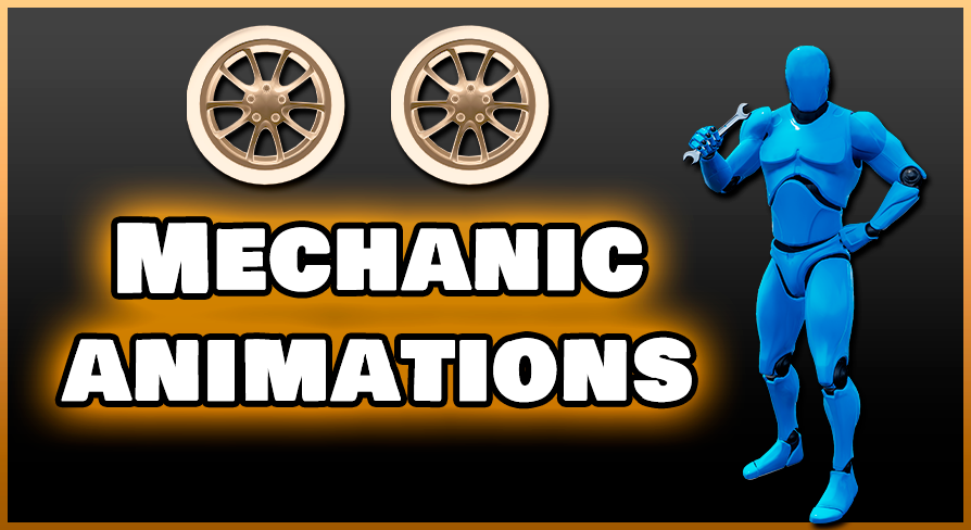 在动画创建的Mechanic Animations Pack - 虚幻引擎商城