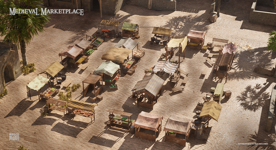 在道具创建的Medieval Market - 虚幻引擎商城