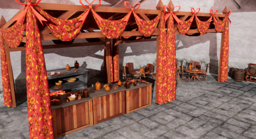 Medieval Market in Props - UE Marketplace