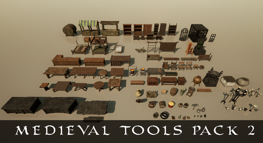 Medieval Tools Pack 2 in Props - UE Marketplace