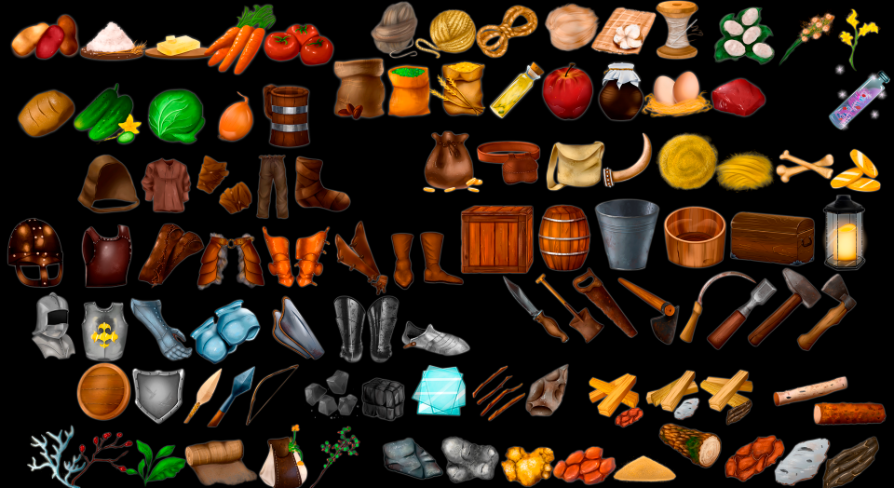 Medieval icons set in 2D Assets - UE Marketplace