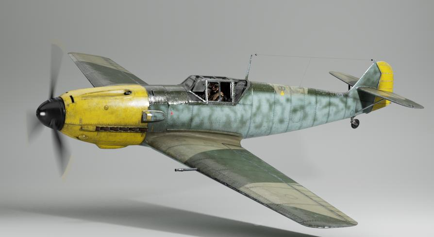Messerschmitt BF-109 - Control Rig - Nanite - WW2 German Fighter Plane ...