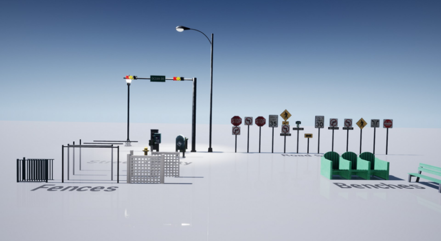 U.S. Street Props in Props - UE Marketplace