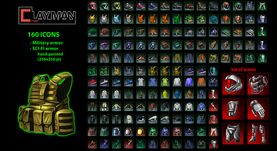 Military Armor in 2D Assets - UE Marketplace