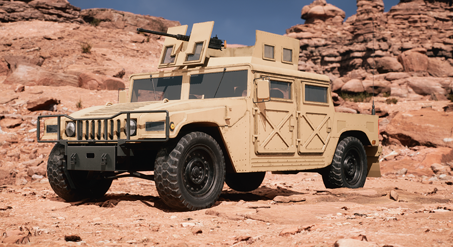 Military Drivable Vehicle in Blueprints - UE Marketplace