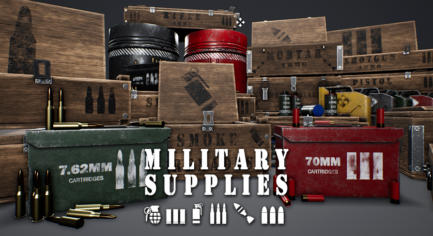 Military Supplies Pack in Props - UE Marketplace