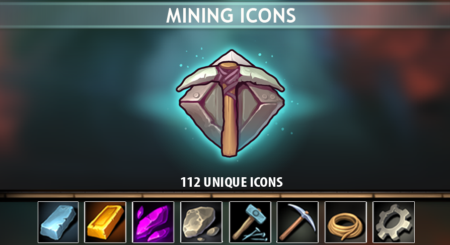 Mining Icons in 2D Assets - UE Marketplace
