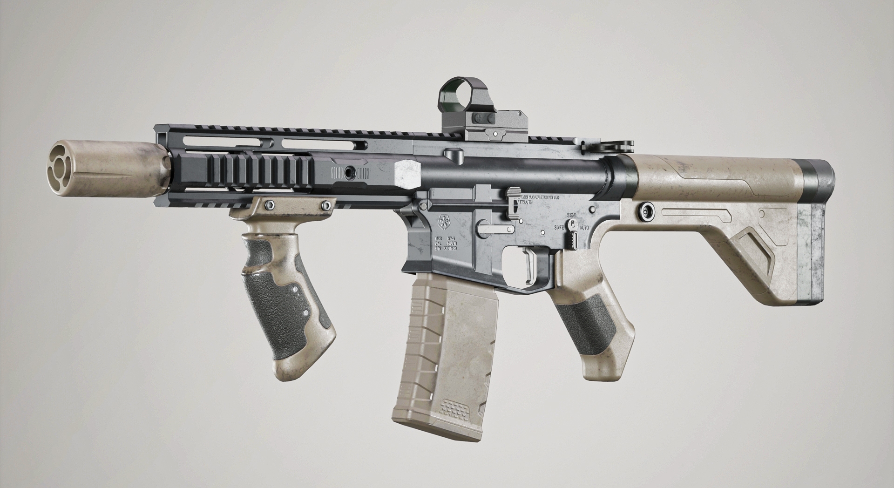 Modern Assault Rifle With Hand Animations, 카테고리 무기 - UE 마켓플레이스