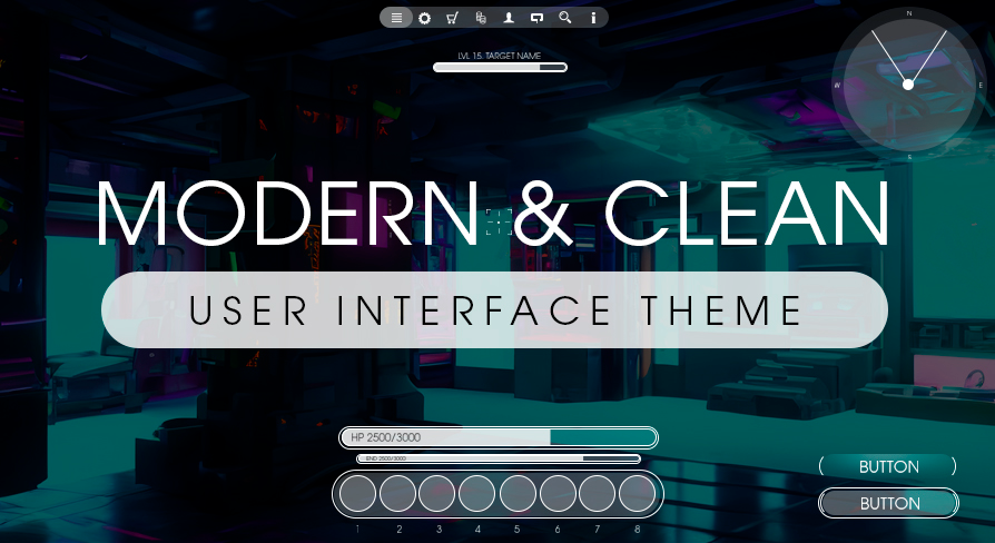 Modern & Clean GUI Theme in 2D Assets - UE Marketplace