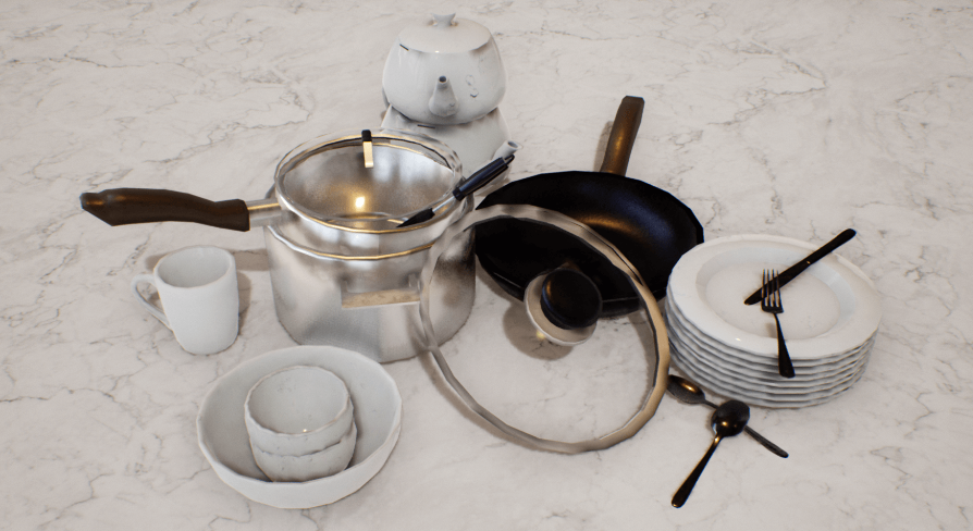Modern Kitchen Clutter Pack, 카테고리 소품 - UE 마켓플레이스
