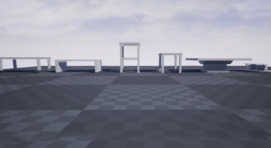 Modern Un-Textured Table Pack in Materials - UE Marketplace