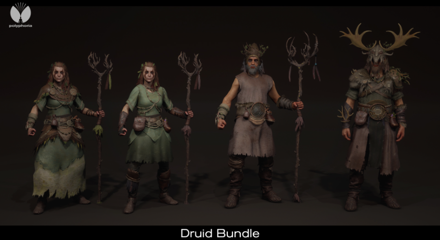 Modular Druid Bundle, 카테고리 캐릭터 - UE 마켓플레이스