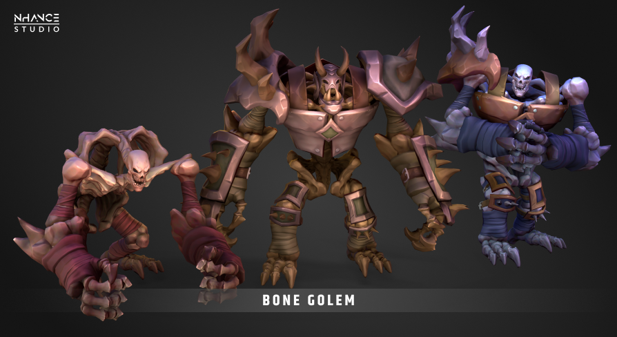Modular Fantasy Stylized Bone Golem：キャラクター - UE マーケットプレイス