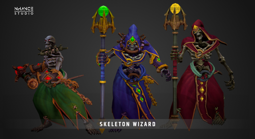 Modular Fantasy Stylized Skeleton Wizard Hero in Characters - UE Marketplace