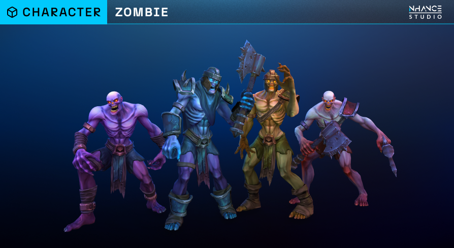 Modular Fantasy Stylized Zombie Hero in Characters - UE Marketplace