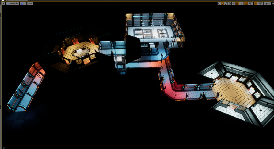 Modular Hexagonal Sci-fi Prison Level：環境 - UE マーケットプレイス