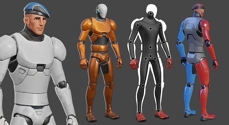 Modular Male Mannequin on Standard Skeleton in Characters - UE Marketplace
