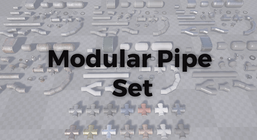 Modular Pipe Set in Props - UE Marketplace