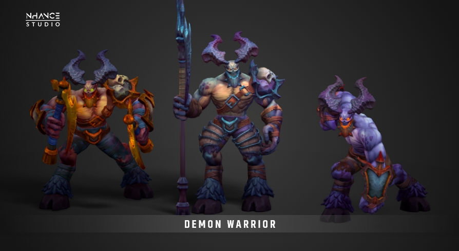 Modular Stylized Demon Warrior Hero in Characters - UE Marketplace