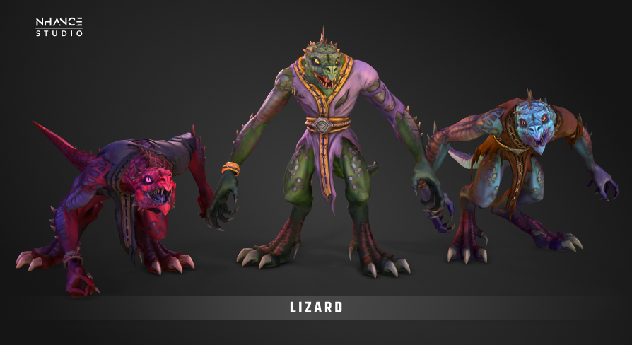 Modular Stylized Fantasy Lizard in Characters - UE Marketplace