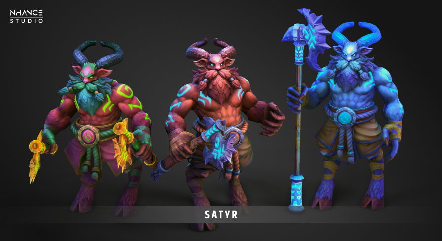 Modular Stylized Satyr Hero in Characters - UE Marketplace