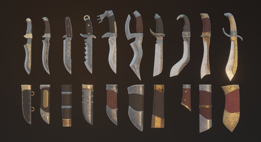Modular dagger set part 1 in Weapons - UE Marketplace