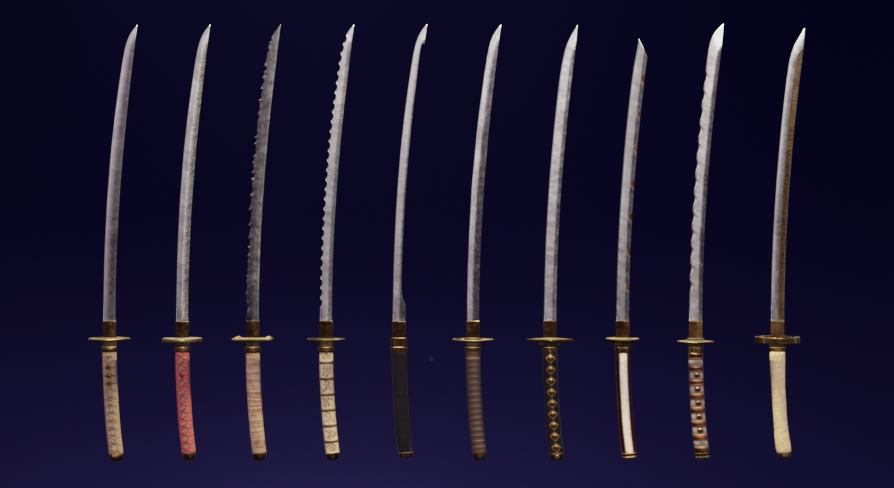 Modular katanas set part 1：武器 - UE マーケットプレイス