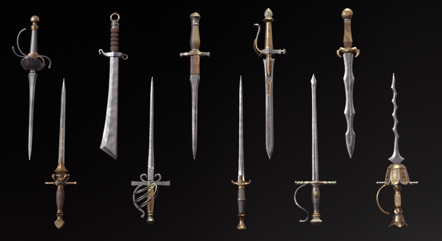 Modular one-handed short swords set part 2 in Weapons - UE Marketplace