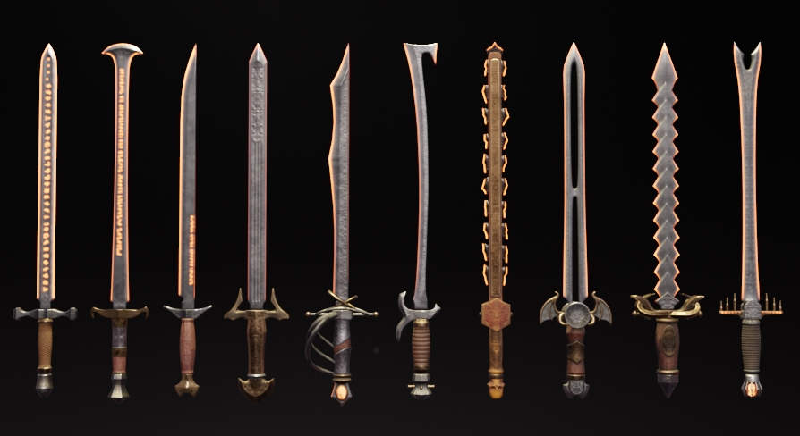 Modular one hand swords set part 2 in Weapons - UE Marketplace
