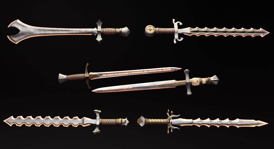 Modular one hand swords set part 3 in Weapons - UE Marketplace