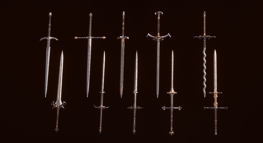 Modular two hand swords set part 1 in Weapons - UE Marketplace