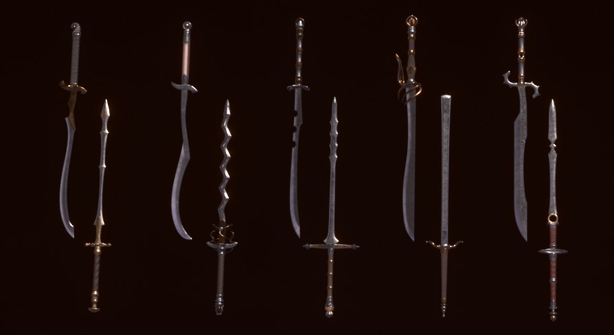 Modular two hand swords set part 3 in Weapons - UE Marketplace