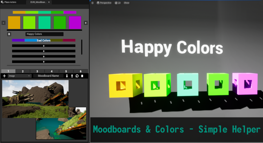 Moodboards & Colors - Simple Helper in Blueprints - UE Marketplace