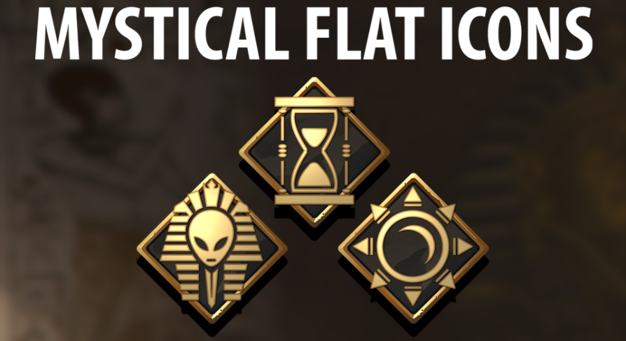Mystical Flat Icons：2Dアセット - UE マーケットプレイス