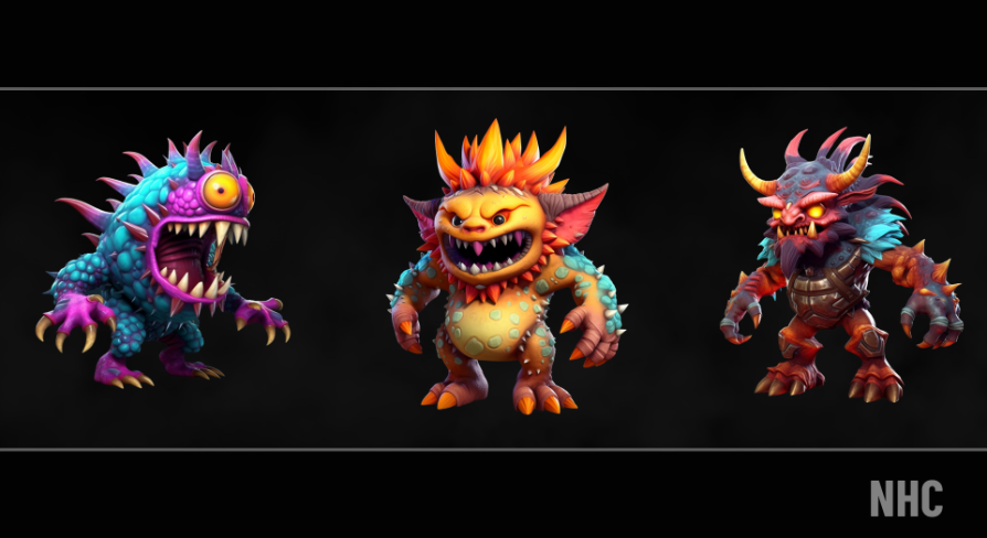 NHC - Stylized Monster Pack 3：2Dアセット - UE マーケットプレイス
