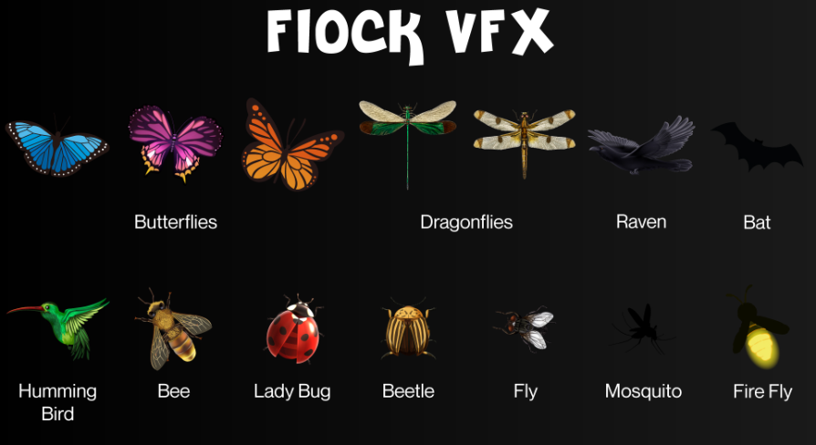 Niagara Flock VFX in Visual Effects - UE Marketplace