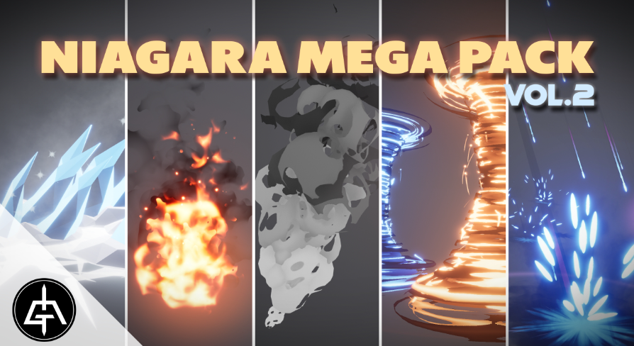 在特效创建的Niagara Mega Pack Vol. 2 - 虚幻引擎商城