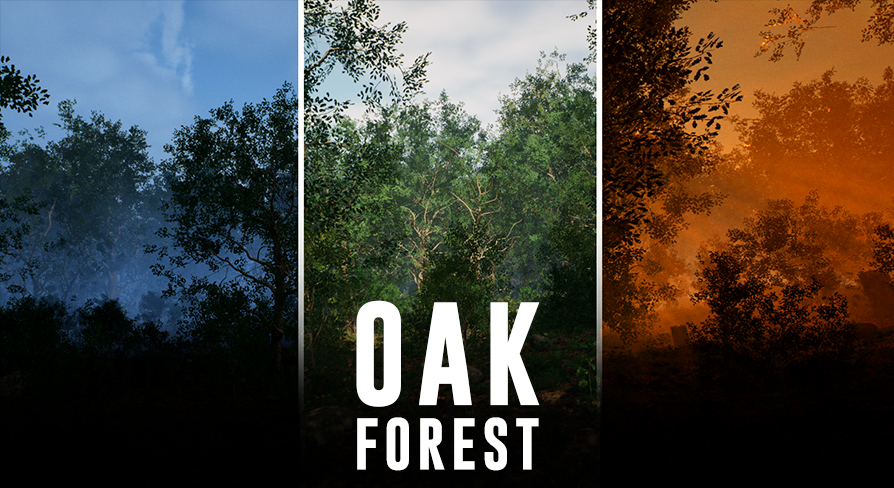 在环境创建的Oak Trees Forest Biome - 虚幻引擎商城