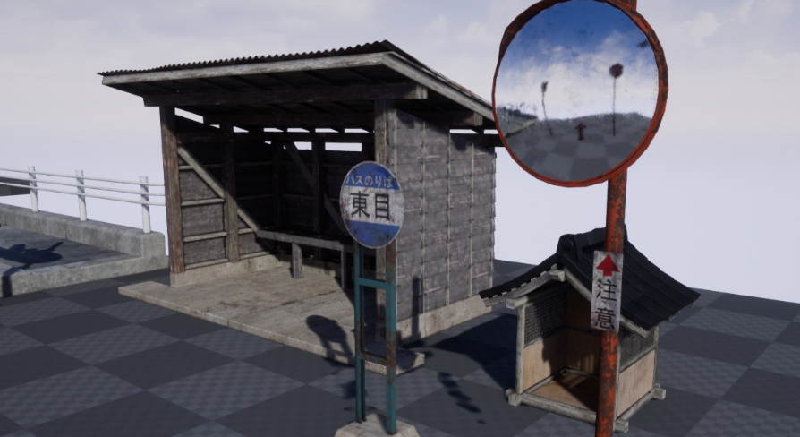 在道具创建的Old Japanese streetprops - 虚幻引擎商城