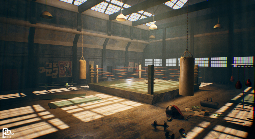 在环境创建的Old Boxing Gym / 35 Assets - 虚幻引擎商城