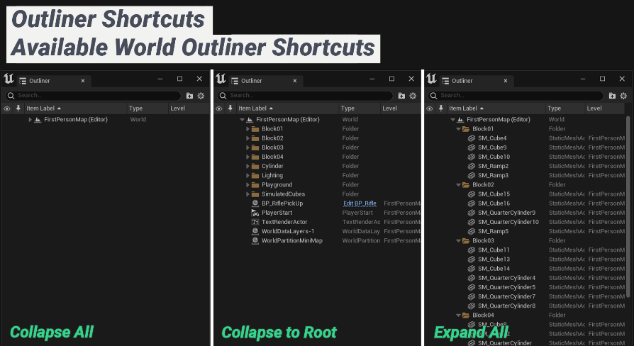 Outliner Shortcuts in Code Plugins - UE Marketplace