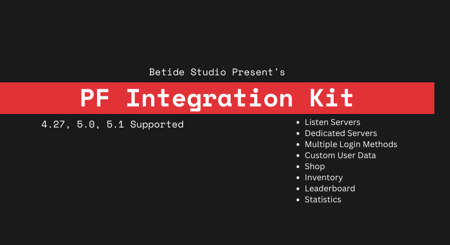 PF Integration Kit in Blueprints - UE Marketplace