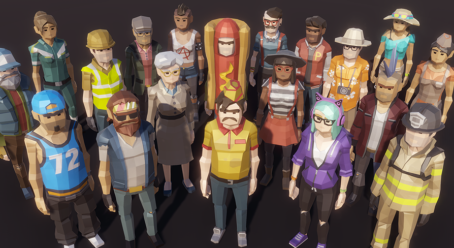 POLYGON City Characters in Characters - UE Marketplace
