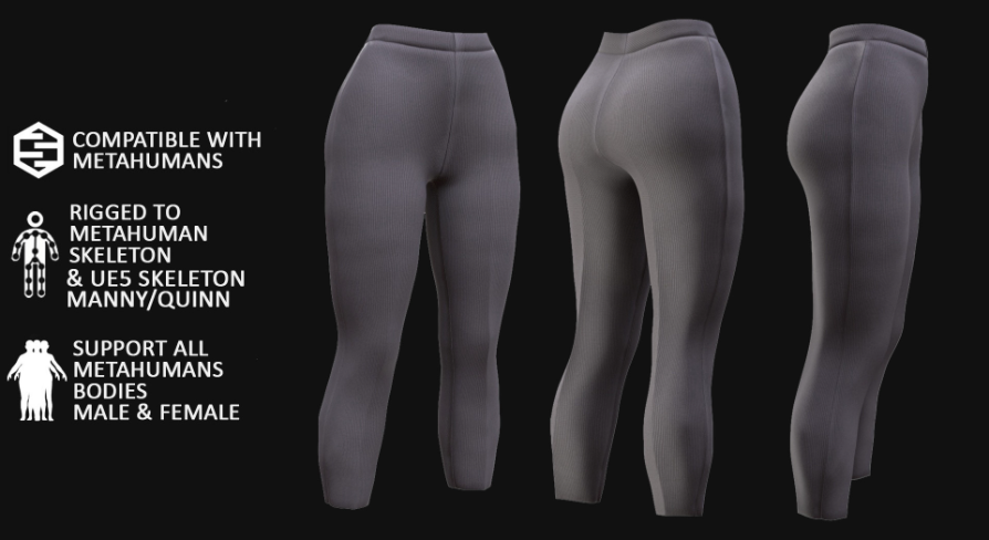 Pants 36 - All MH Bodies & UE5 Skeletons - Rigged, 카테고리 소품 - UE 마켓플레이스