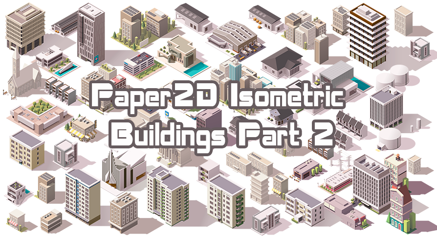 Paper2D Isometric Buildings Part 2 in 2D Assets - UE Marketplace