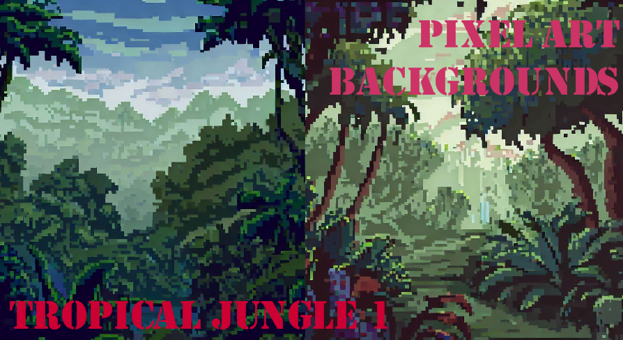 Pixel Art Backgrounds: Tropical Jungle 2 in 2D Assets - UE Marketplace