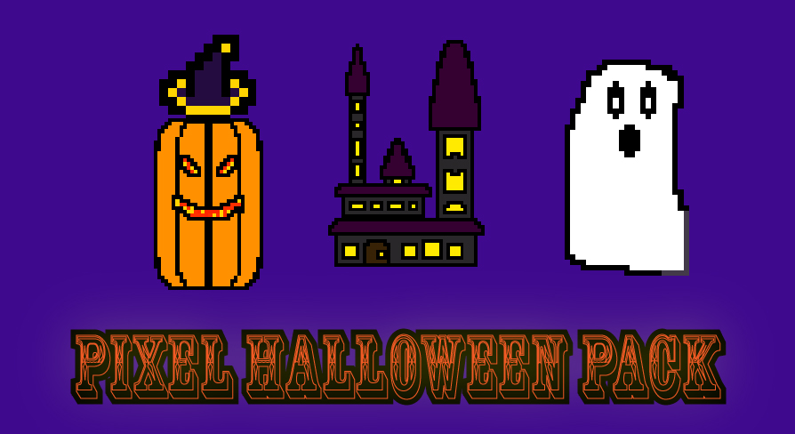 Pixel Halloween Pack (77 Hand-Painted Images) in 2D Assets - UE Marketplace