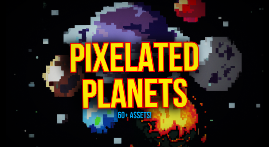 Pixelated Planets in 2D Assets - UE Marketplace