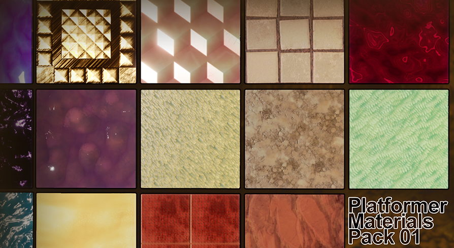 Platformer Materials Pack 1 in Materials - UE Marketplace